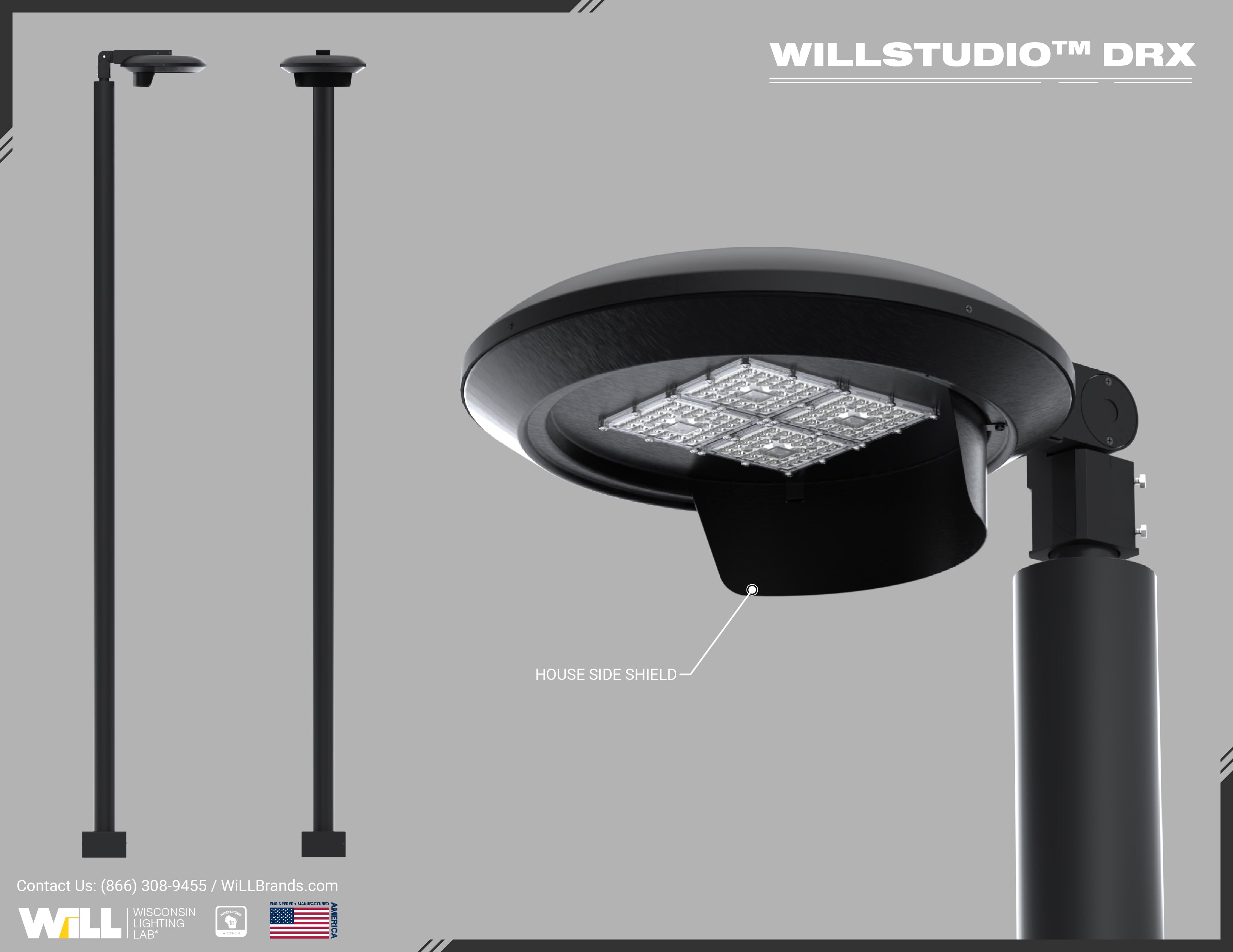 WiLLstudio® DRX With House Side Shield – Wisconsin Lighting Lab, Inc ...