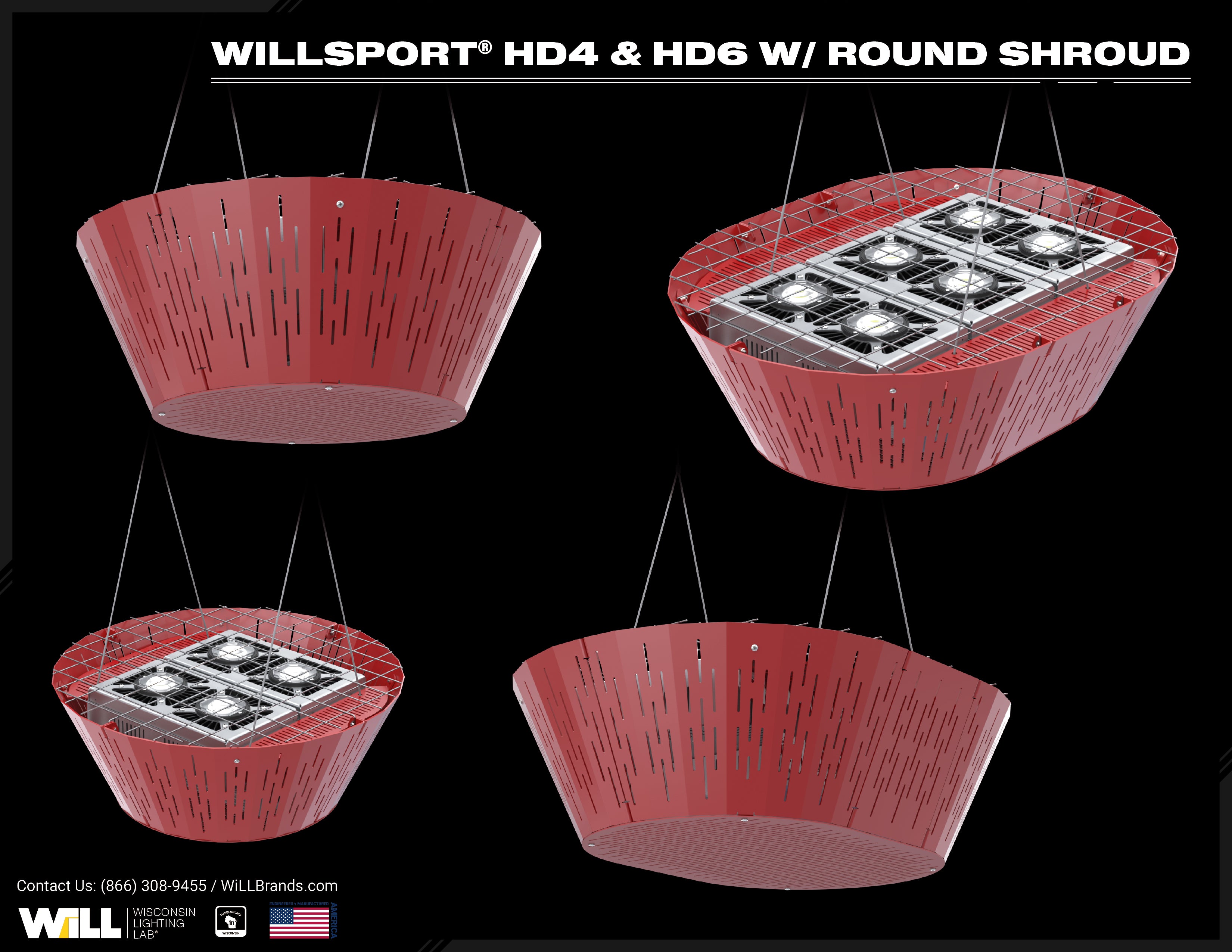 WiLLSPORT® HD4 & HD6 WITH ROUND SHROUD – Wisconsin Lighting Lab, Inc ...
