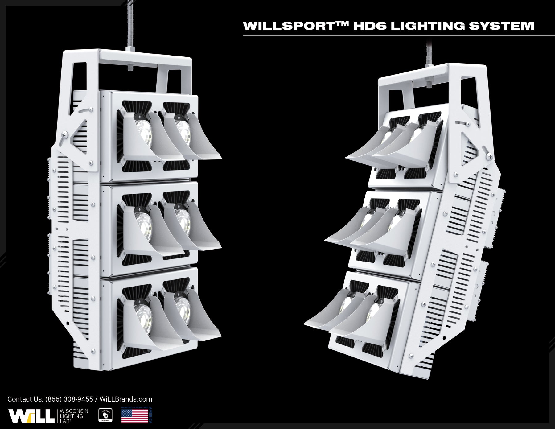 WiLLSPORT® HD6 WITH CUSTOM RIGID MOUNT – Wisconsin Lighting Lab, Inc ...