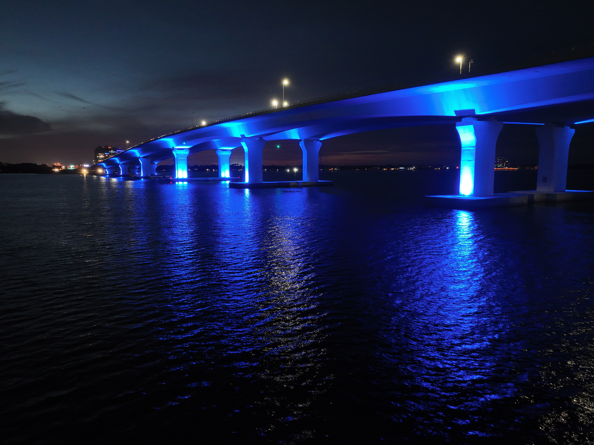 Panama City Hathaway Bridge Accent Light Upgrades | Panama City, Flori ...
