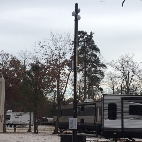 Satellite Wifi Antenna Poles for Mobile Home Park – Wisconsin Lighting ...