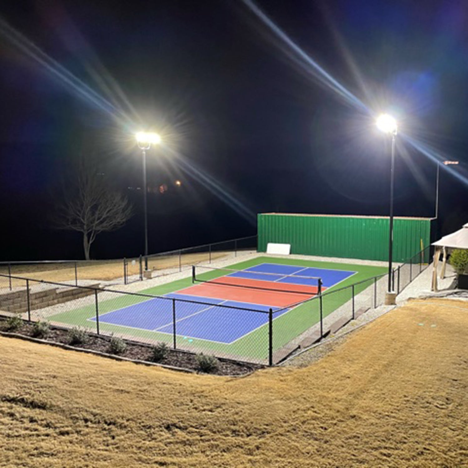 Aluminum Light Poles + Brackets for Residential Pickleball Project ...