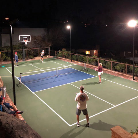 Aluminum Light Poles + Shoebox LED Fixtures for Pickleball Court Light ...