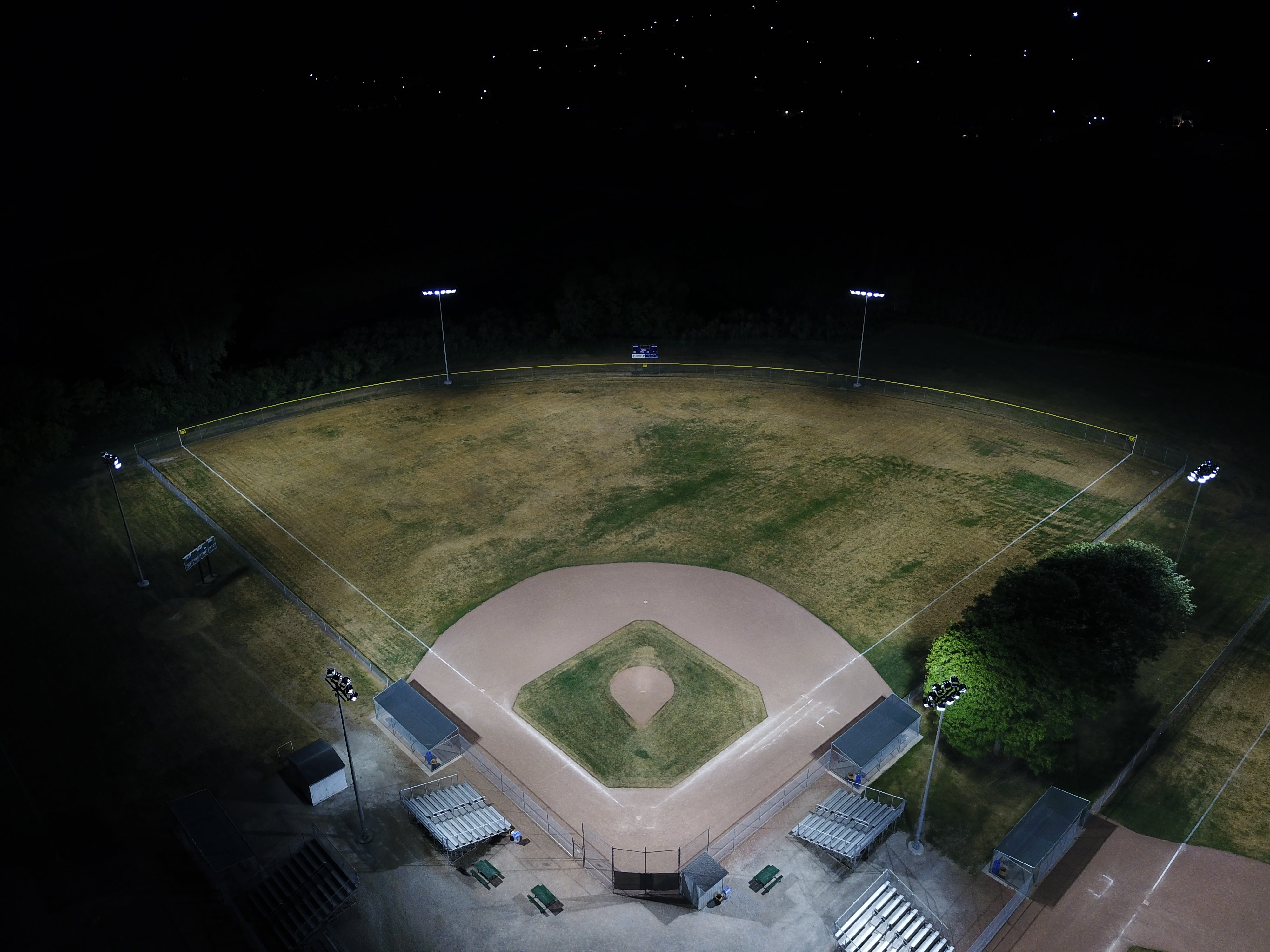 Champion Field Park LED Lighting | Oconomowoc Softball Lighting ...