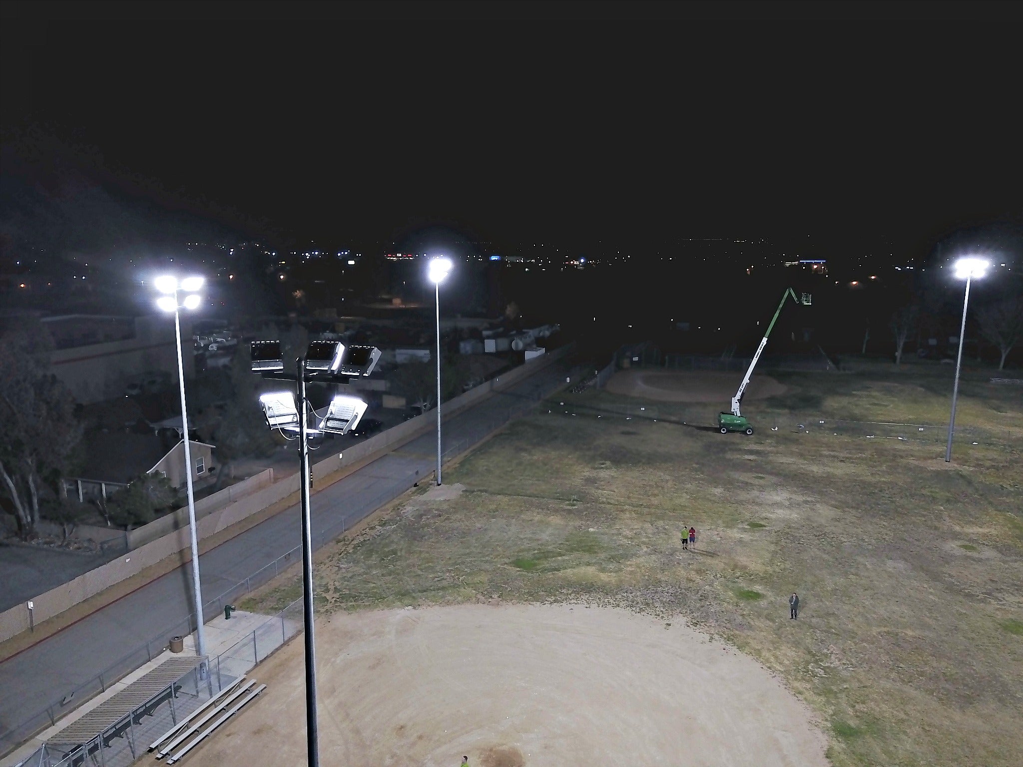 New LED Helios Fixtures Installed for Baseball Field Project - Apple V ...